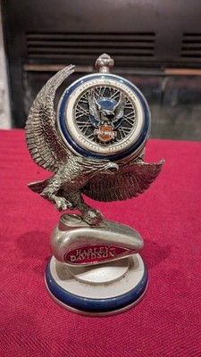 FRANKLIN MINT HARLEY DAVIDSON HERITAGE SPRINGER Watch & Eagle Stand ...