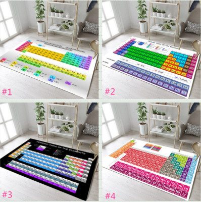 Periodic Table of Elements Area Rugs Home Living Room Mat Floor Decor ...