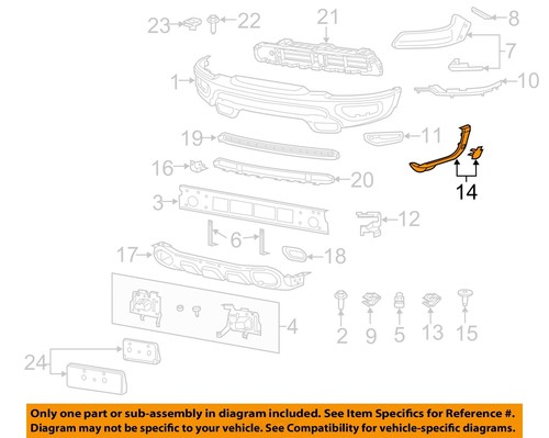CHRYSLER OEM 19-23 1500 Front Bumper Bumper Components-Lower Trim ...