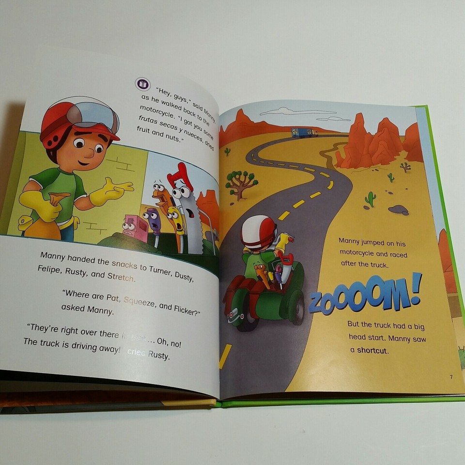 LeapFrog Tag Storybook Handy Manny Motorcycle Disney Adventure Ages 4-6 ...