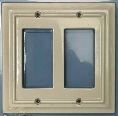 Brainerd Wood Architectural 2-Gang Decora Style Wall Plate - Almond ...