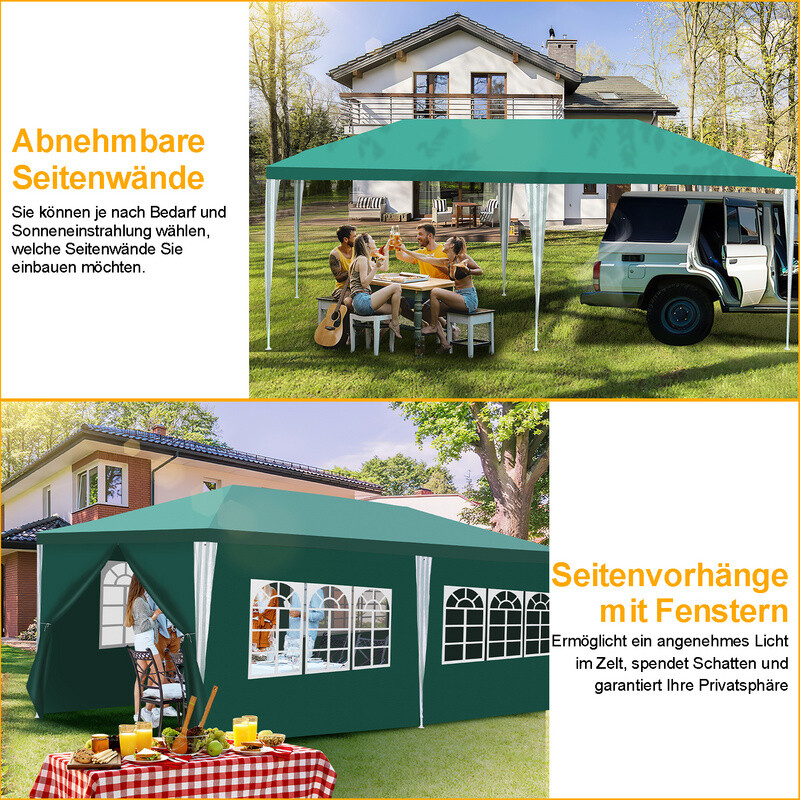 Pavillon Eventzelt Festzelt Grillzelt Partyzelt Gartenzelt UV Pavilon 3x3m/3x6m | eBay