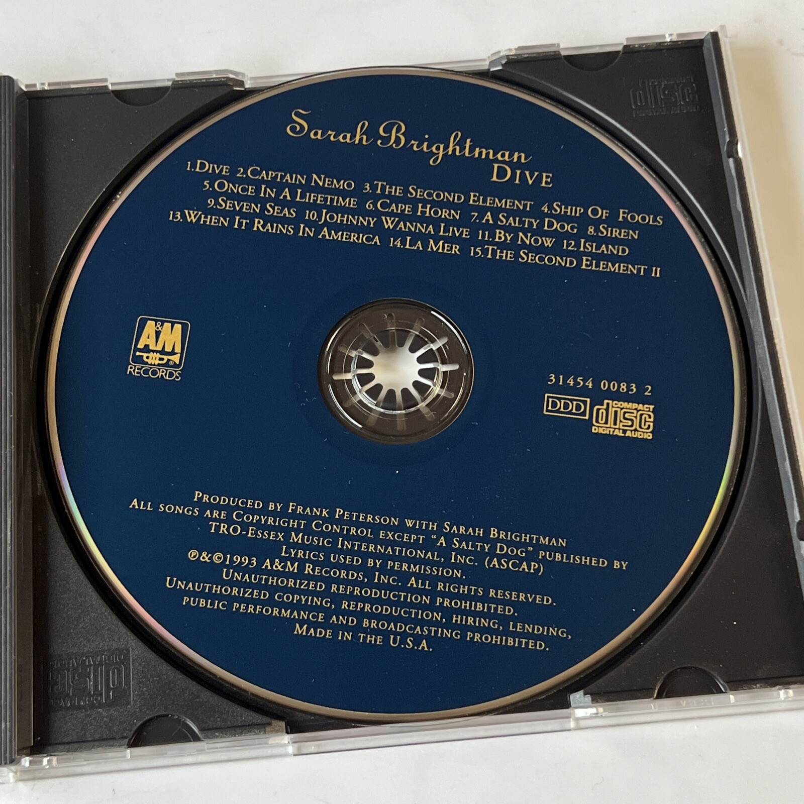 Dive by Sarah Brightman (CD, 1993) 731454008327 | eBay