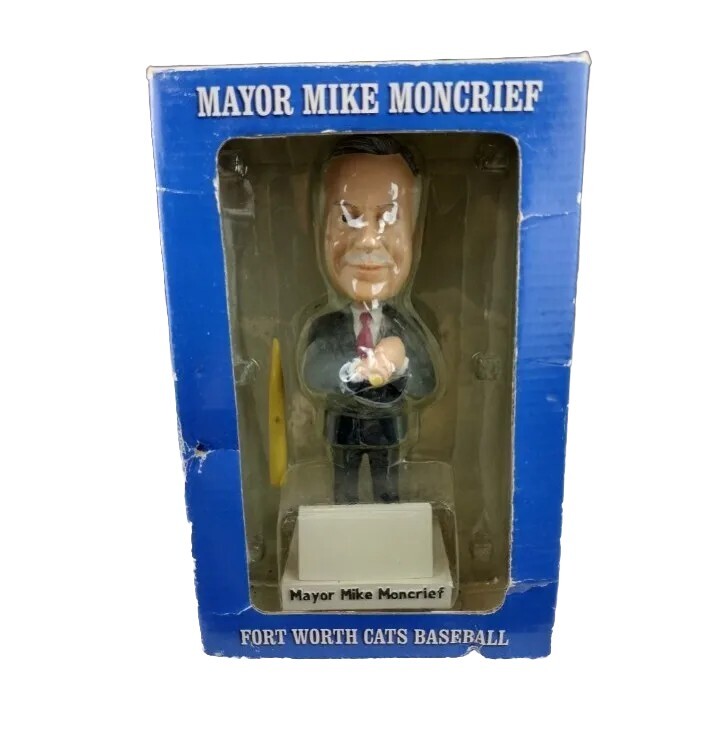 SGA Fort Worth Cats Mayor Mike Moncrief Bobblehead 7" With Box | eBay