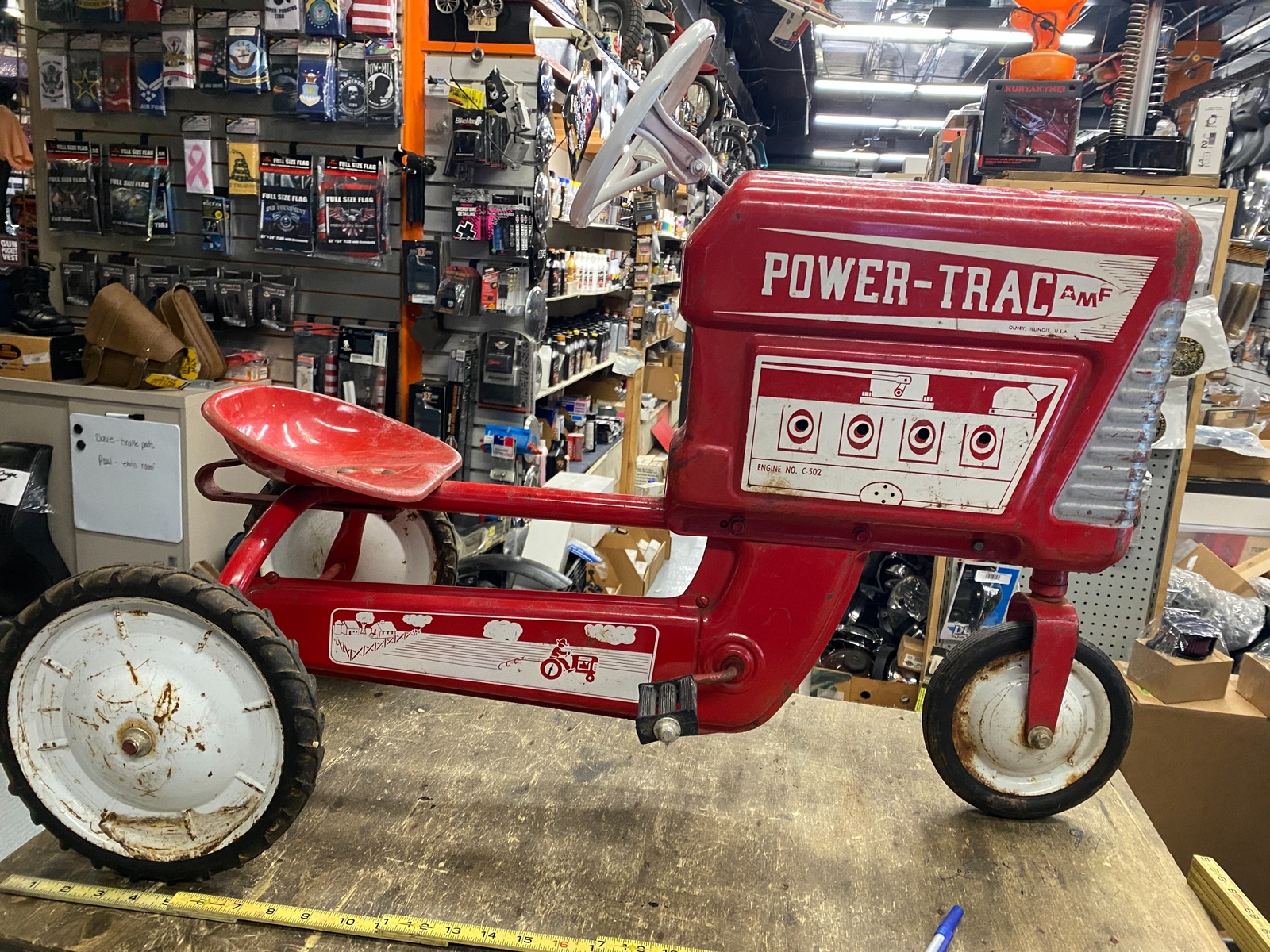 Vtg amf power Trac tractor pedal Car Orig C502 Unrestored Nice Chain ...