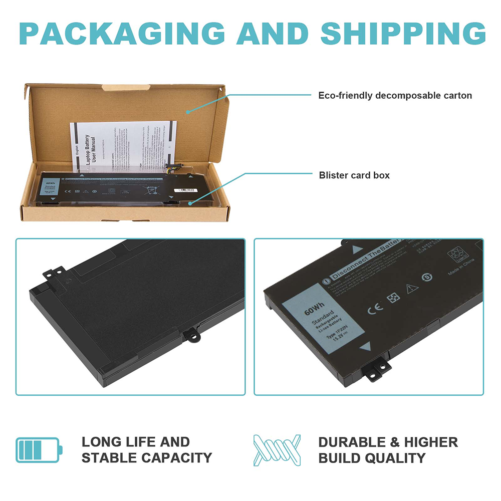 Replace 1F22N Battery For Dell Alienware M15 M17 R1 7590 7790 G7 Series ...
