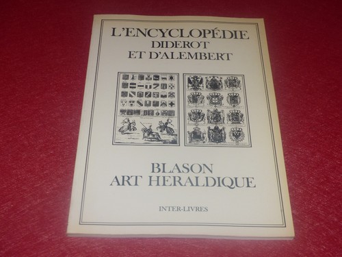 Encyclopedia Diderot D'Alembert / Blazon Art Heraldic Facsimile 33 ...