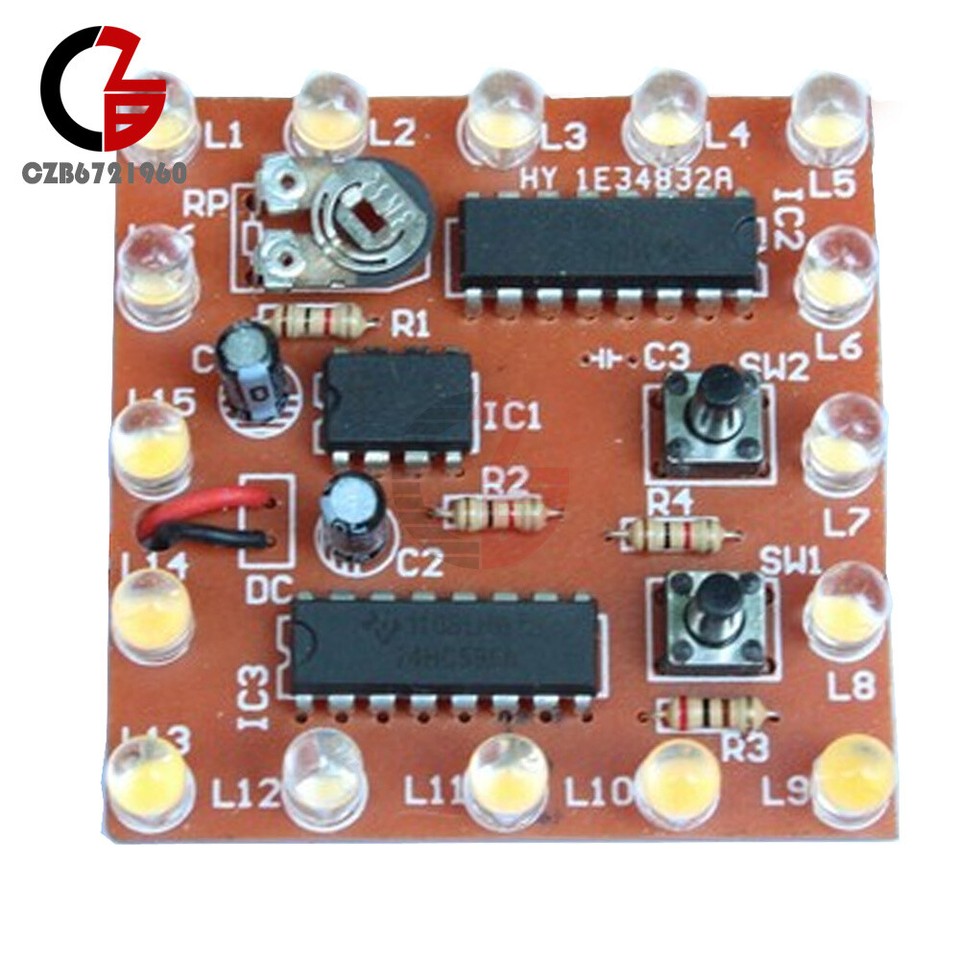 NE555+74HC595 16Bit 16 Channel Light Water Flowing Lights LED Module ...