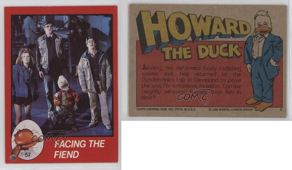 1986 Topps Howard the Duck Tim Robbins Lea Thompson Facing Fiend #57 ...
