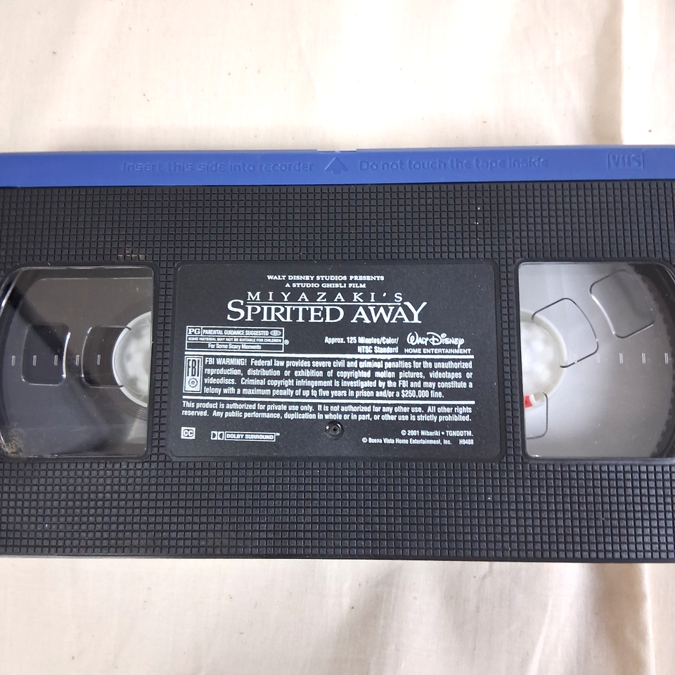 MIYAZAKI’S SPIRITED AWAY VHS TAPE CLAMSHELL STUDIO GHIBLI DISNEY 2001 ...