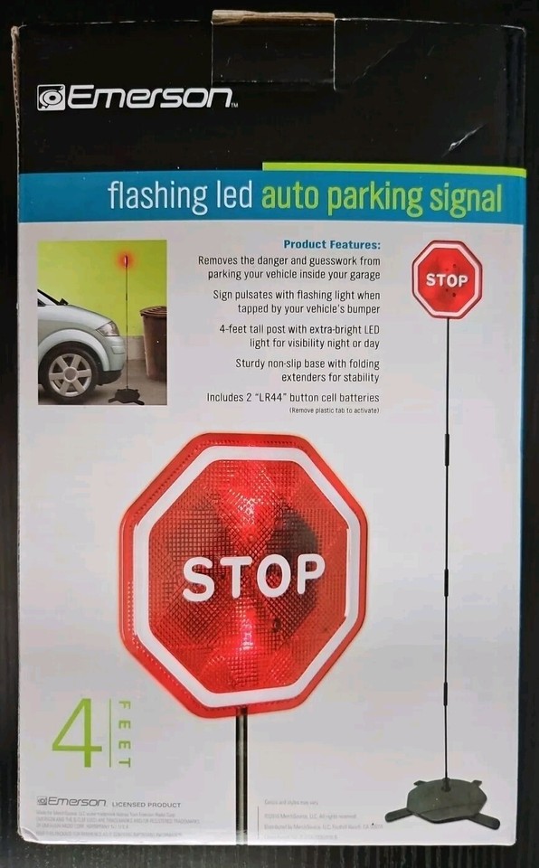 Emerson Flashing LED Auto Parking Signal Light Safety Stop Sign ...