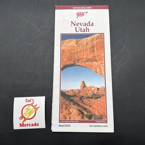 VINTAGE AAA Nevada Utah OFFICIAL HIGHWAY TRAVEL MAP 12/00-3/02 | eBay