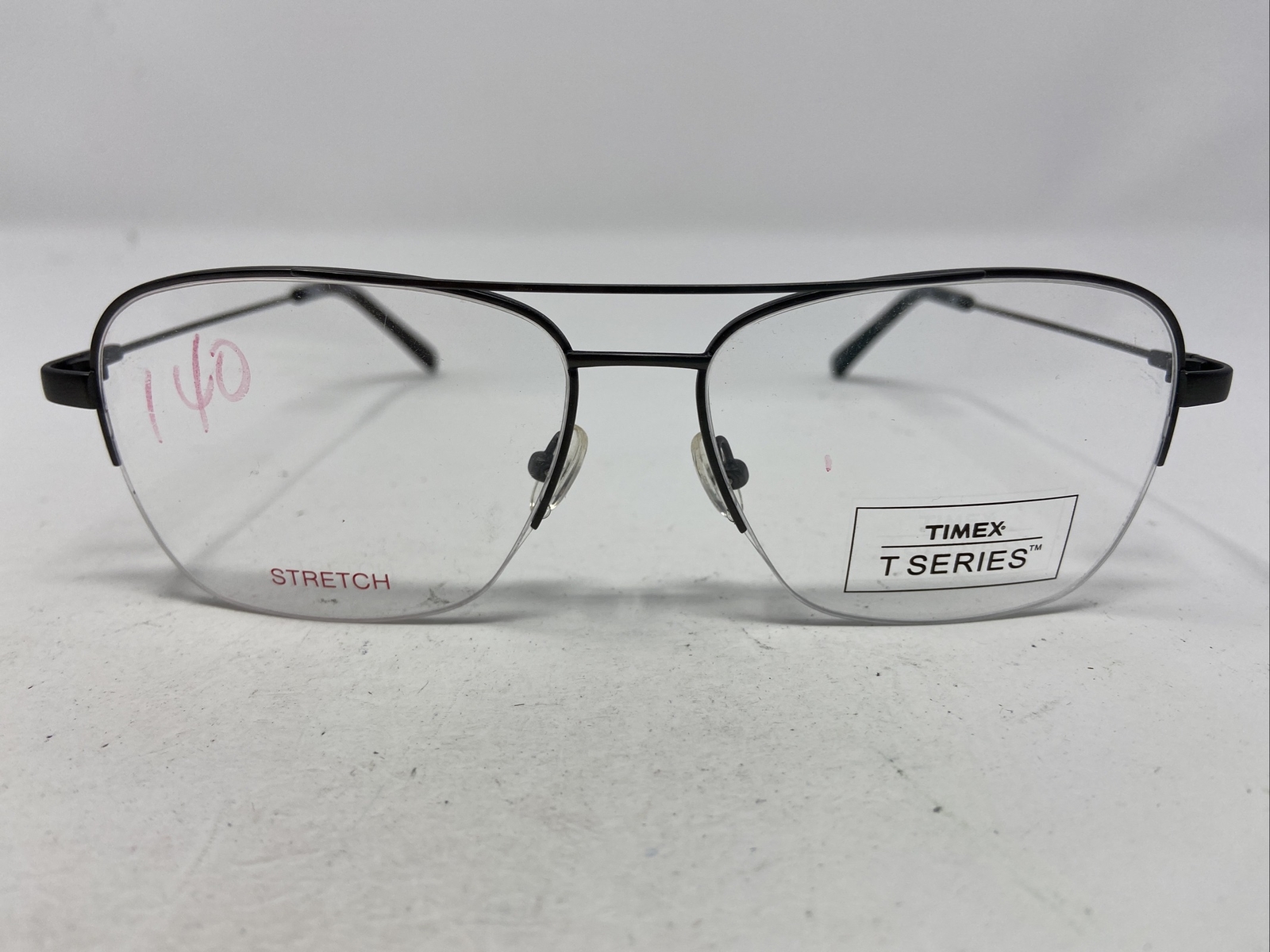 Timex T-Series 5:24PM GM 58-16-150 Gunmetal Half Rim Metal Eyeglasses ...
