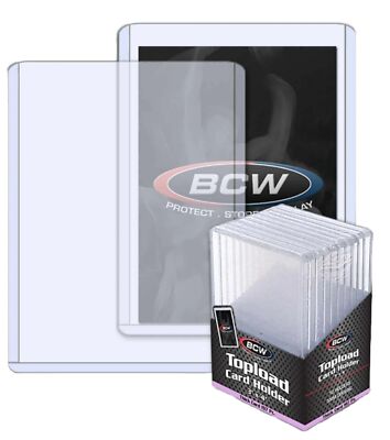 2 PK NEW SEALED 197 PT 5 MM BCW SUPER THICK TOP LOADERS 10 CT/PACK 20 ...