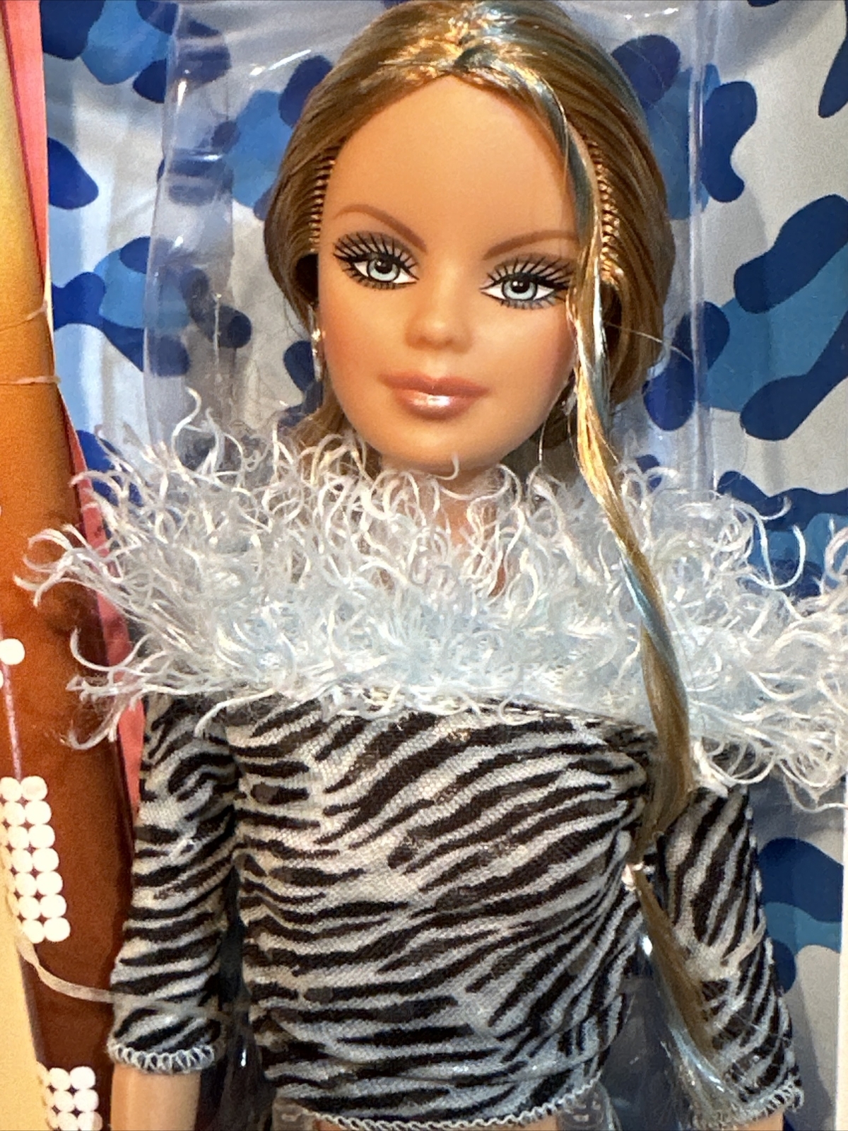 Fashion Fever Barbie Animal Print Collection Blonde Doll w Blue ...