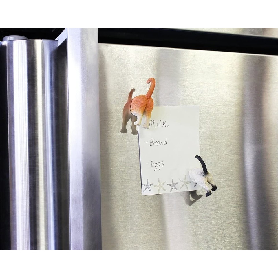 6PCS Cat Butt Magnets - Funny Animal Refrigerator Magnets Animal Cat ...