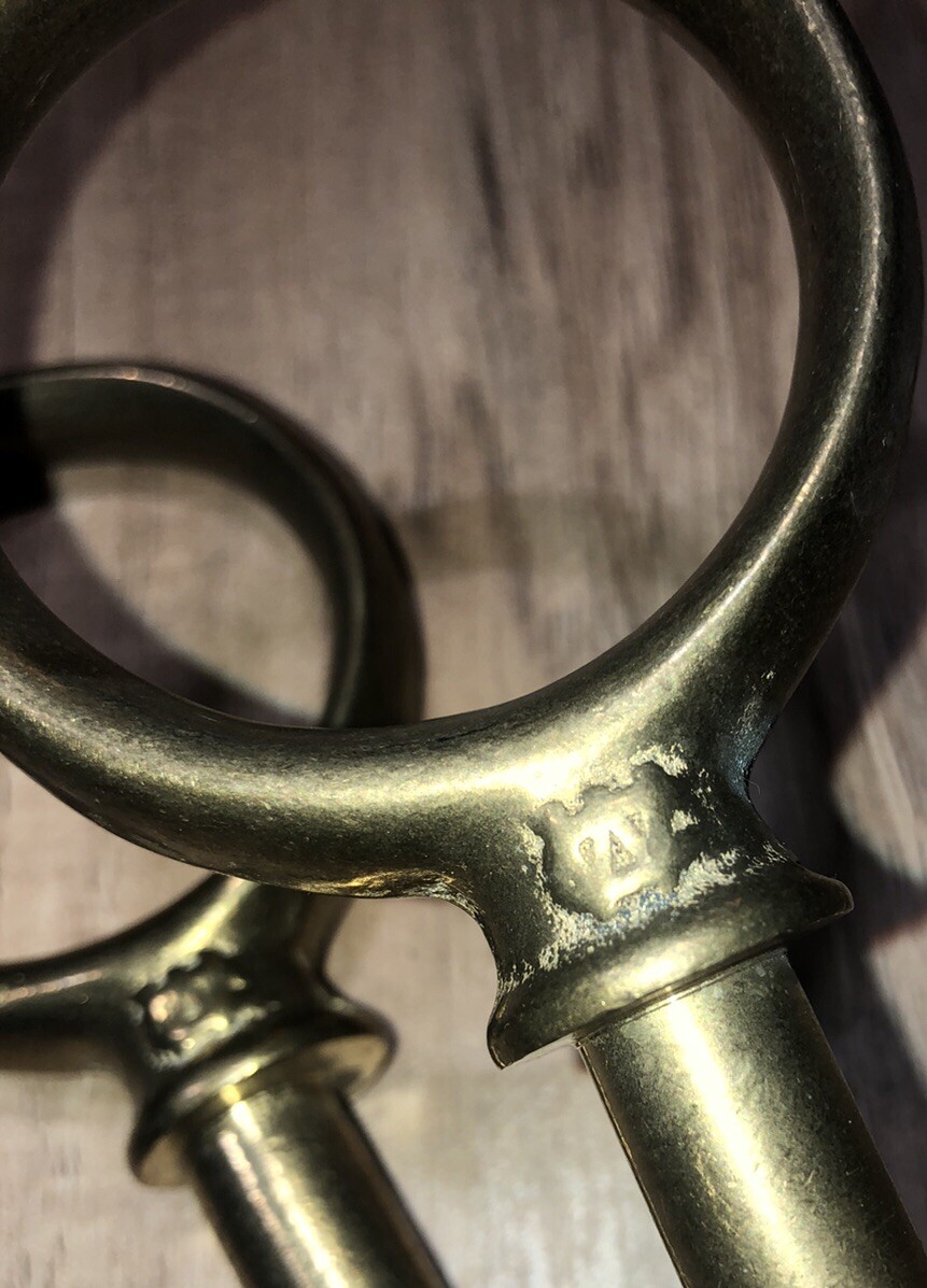 Bronze Oarlocks Round Type Rowlock Horns Size 0 Pair 1/2" Straight ...