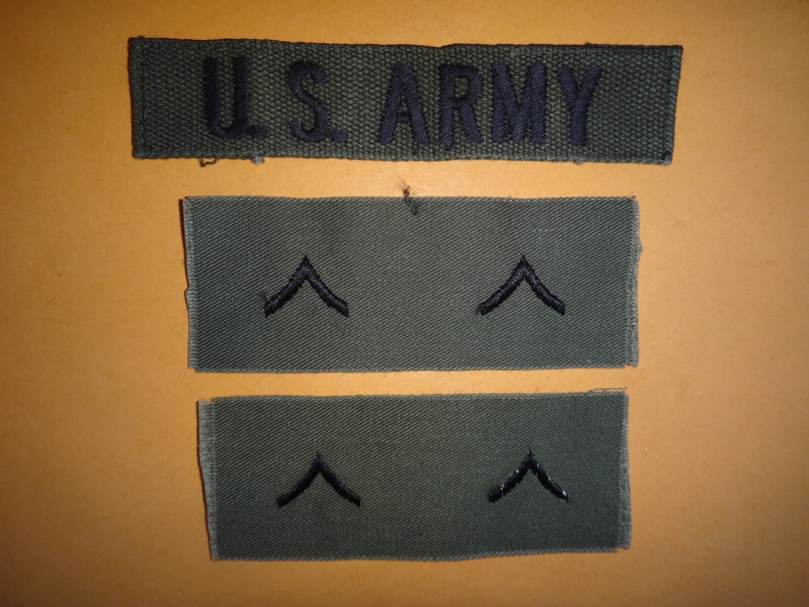 5 US Army Subdued Patches: U.S. ARMY Pocket Tape + 2 Pairs of PRIVATE ...