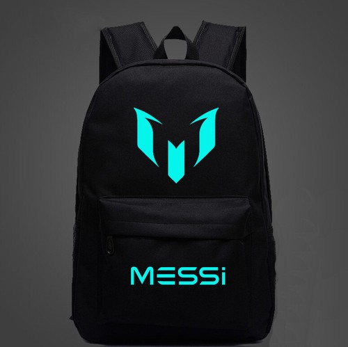 New Lionel Messi Backpack Black Student School bag Travel Shoulders Bag ...
