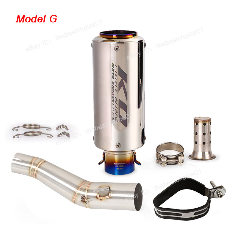 For Yamaha R6 YZF R6 2006-2016 Slip Exhaust Set 61mm Muffler Pipe Mid ...