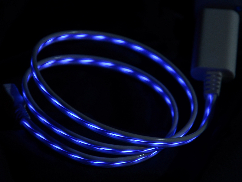 3Ft USB iPhone 12/X/8/7/6s/6/6+/5 Data Sync Flowing LED Light Up ...