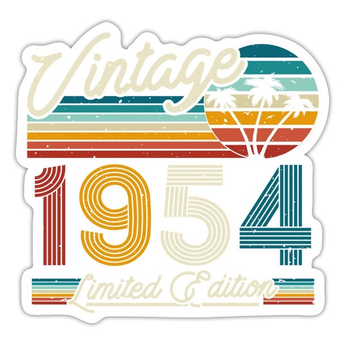 Vintage 1954 Limited Edition 70th Birthday Gift Sticker, max. 4 x 4" | eBay