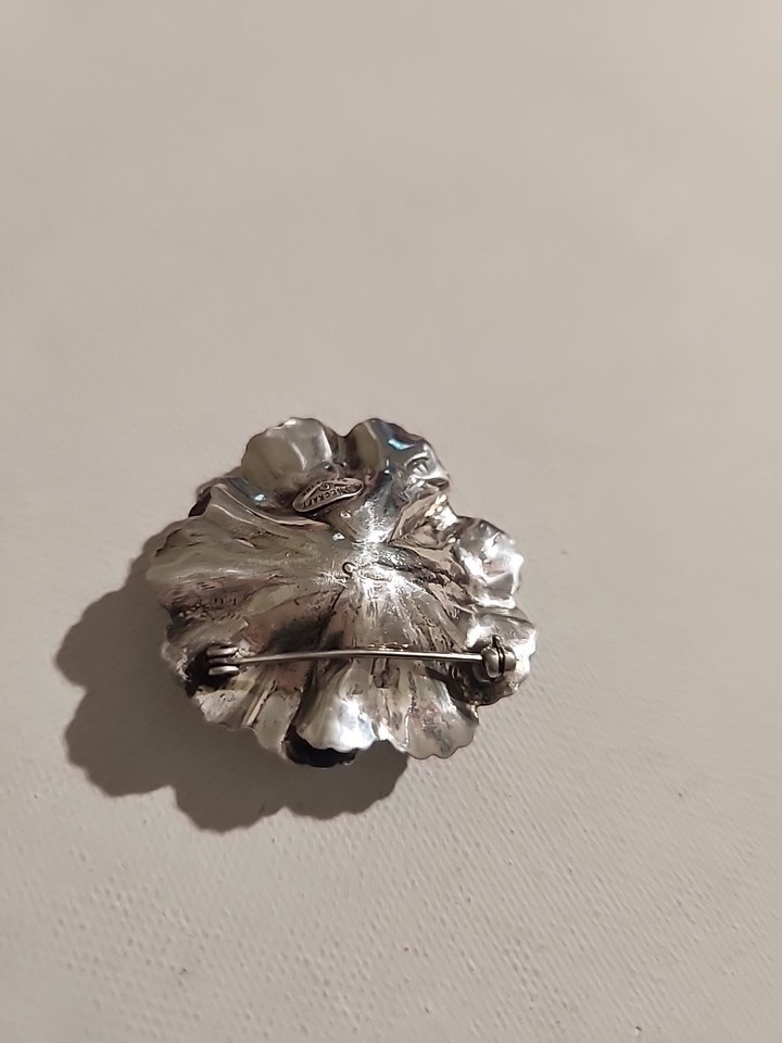 Vintage Danecraft Sterling Silver Flower Brooch | eBay