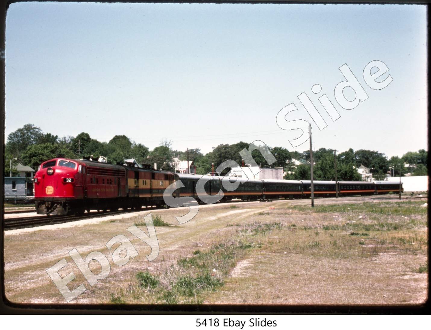Lot 2 Duplicate Slides-KCS (Kansas City Southern) EMD FP9A #32 (2 Shots ...