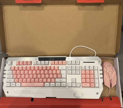 Pink Keyboard USB Gaming Keyboards and Mouse Combo WHITE/PINK | eBay