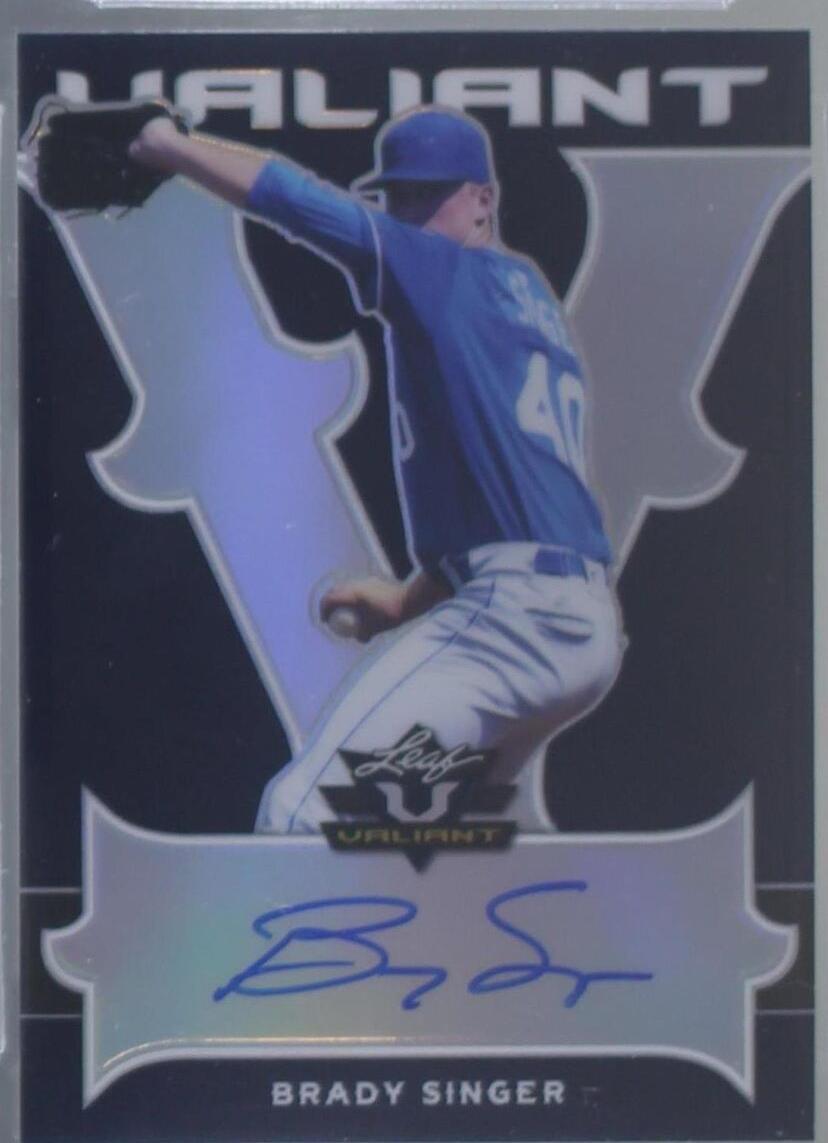 2018 Leaf Valiant - Brady Singer #BA-BS1 Navy /25 (AU, RC) for sale ...