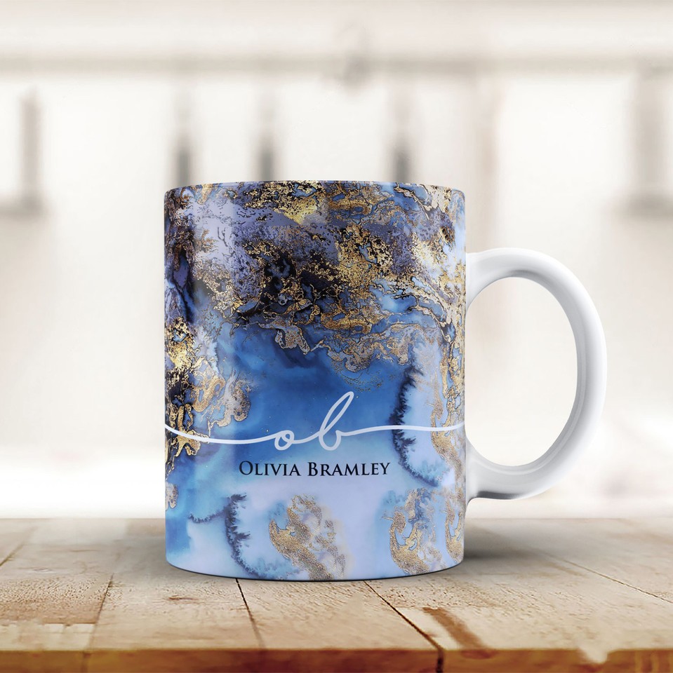 Personalised Marble / Pattern Mug. Add a name for a unique custom gift ...