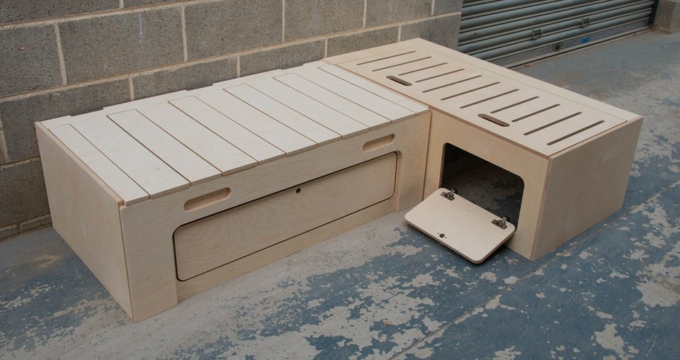 L Shape Seat Campervan Bed Pull Out Bench 6'x4' Plywood BED029/030M ...