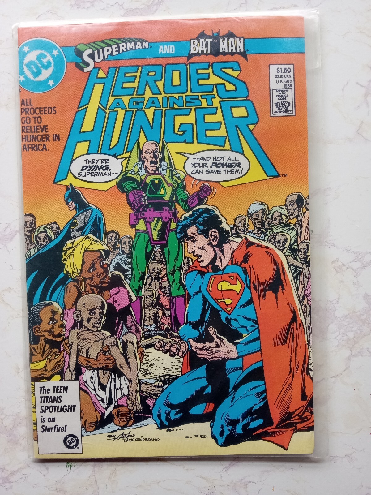 Superman and Batman Heroes Against Hunger #1 DC Comics 1986 Neal Adams ...