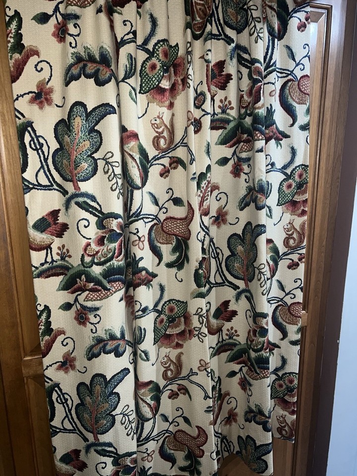CUSTOM WAVERLY TAP TOP DRAPES~HIGHLY TEXTURED~VIVID COLORS~2 SETS ...