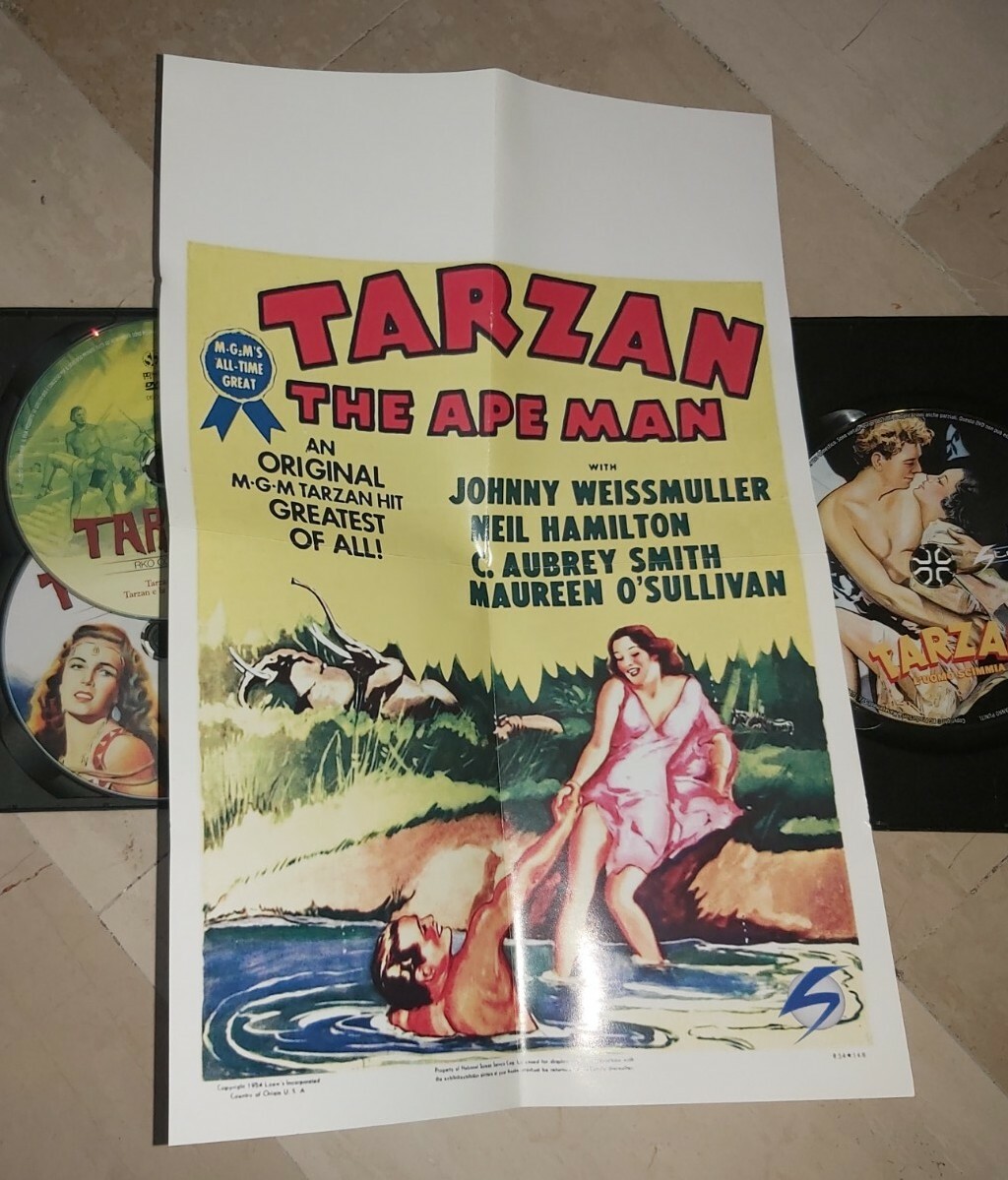 TARZAN RKO COLLECTION 6 MOVIE + TARZAN MONKEY MAN DVD WITH MOVIE POSTER ...