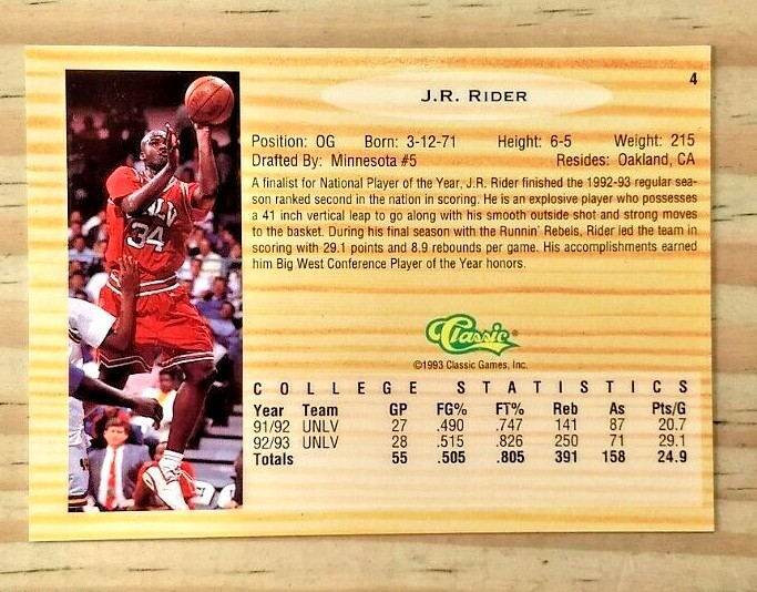 1993-94 CLASSIC RODNEY ROGERS ROOKIE CARD#6 NR-MINT NUGGETS NETS ...