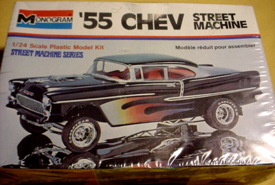 NEW! Monogram 1/24 1955 55 Chevy Street Machine Chevrolet SEALED 1975 ...