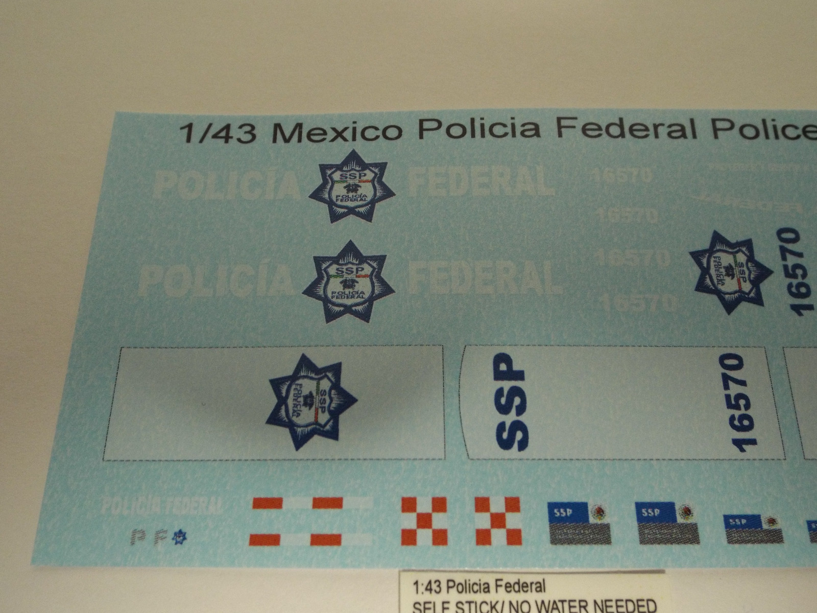 Mexico Federal Police 1:43 Water Slide Decals For FFR Dodge Charger | eBay