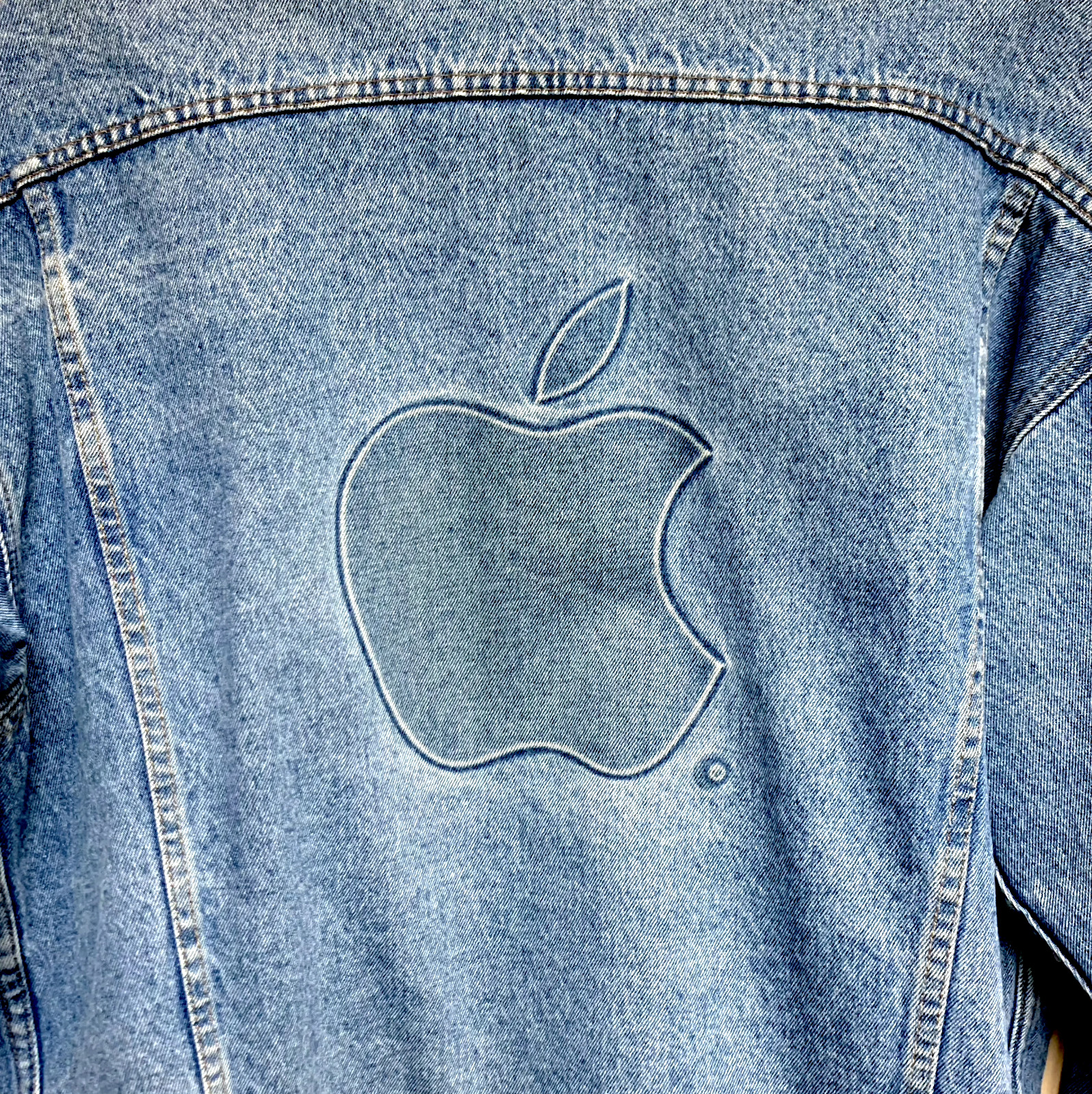 RARE Vintage Iconic Apple Computer Denim Jean Jacket … - Gem