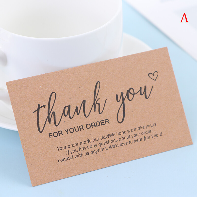 30 Natural Kraft Paper Cards Thank You For Your Order Card For ...