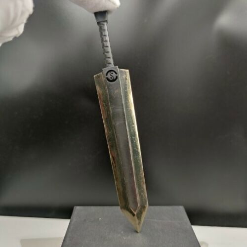 Chinese Antique Bronze Statue Hand Carved Warring States Sword Statue ...