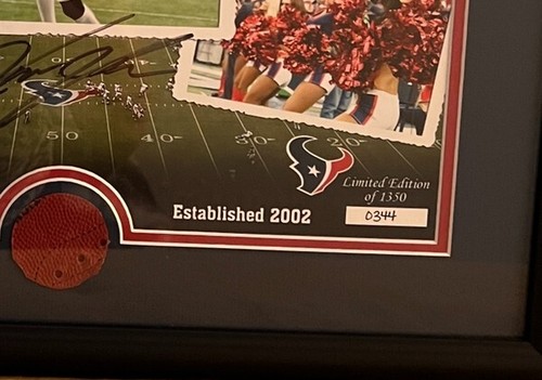 Houston Texans Kareem Jackson Frame Autographed Print w/Used NFL Ball ...