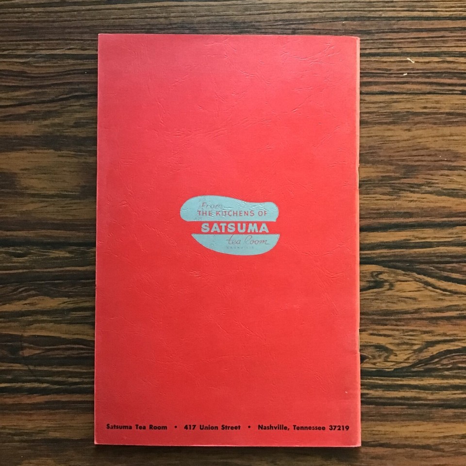 Nashville Tennessee Famous Satsuma Tea Room Cookbook Collection by A ...