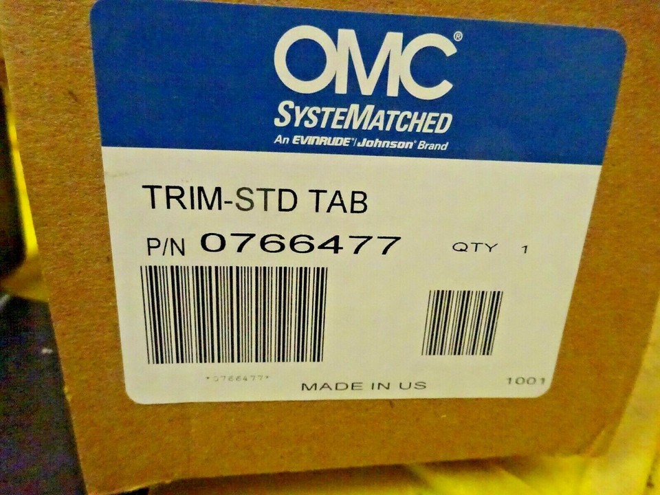 Johnson/Evinrude/OMC New OEM TRIM TAB ANODE STH-B766477 #0766477 | eBay