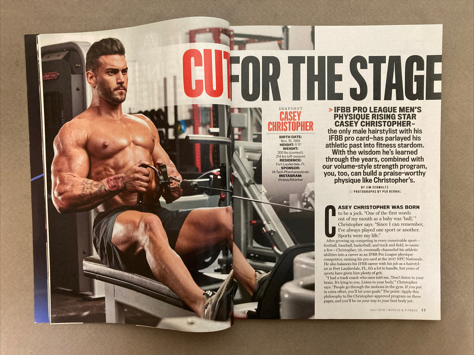 Muscle & Fitness Bodybuilding Magazine / Casey Christopher / 07-18 | eBay