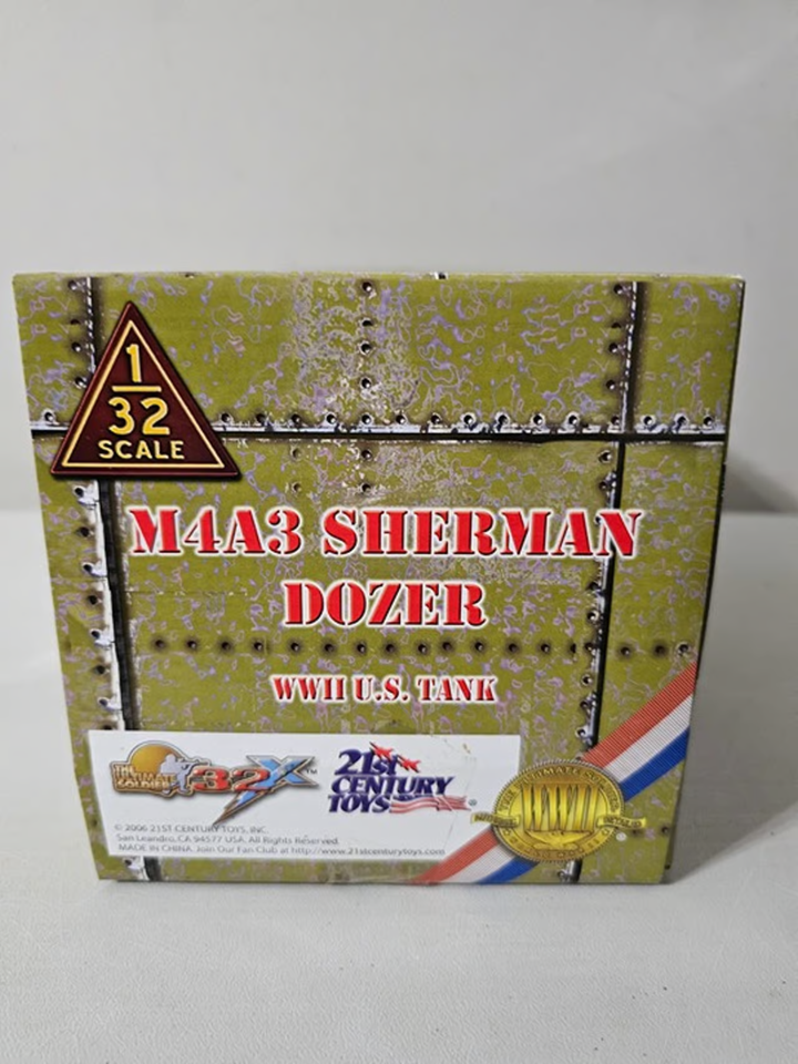 1/32 USA M4A3 Sherman Dozer Tank , WW2, 21st Century Toys, Ultimate ...