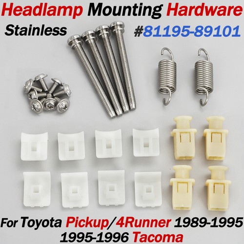 For Toyota Pickup/4Runner 1989-95 Headlamp Hardware Kit Screw & Clip ...