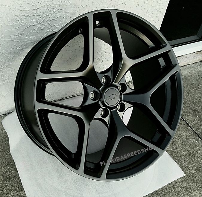 CAMARO Z28 STYLE SATIN BLACK WHEELS RIMS 2010-2024 SS/RS/LS 20X10/20X11 ...