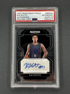 KAI SOTTO 2022-23 PANINI DRAFT PICKS ROOKIE RC CARD PSA / DNA AUTHENTIC AUTO 10 | eBay