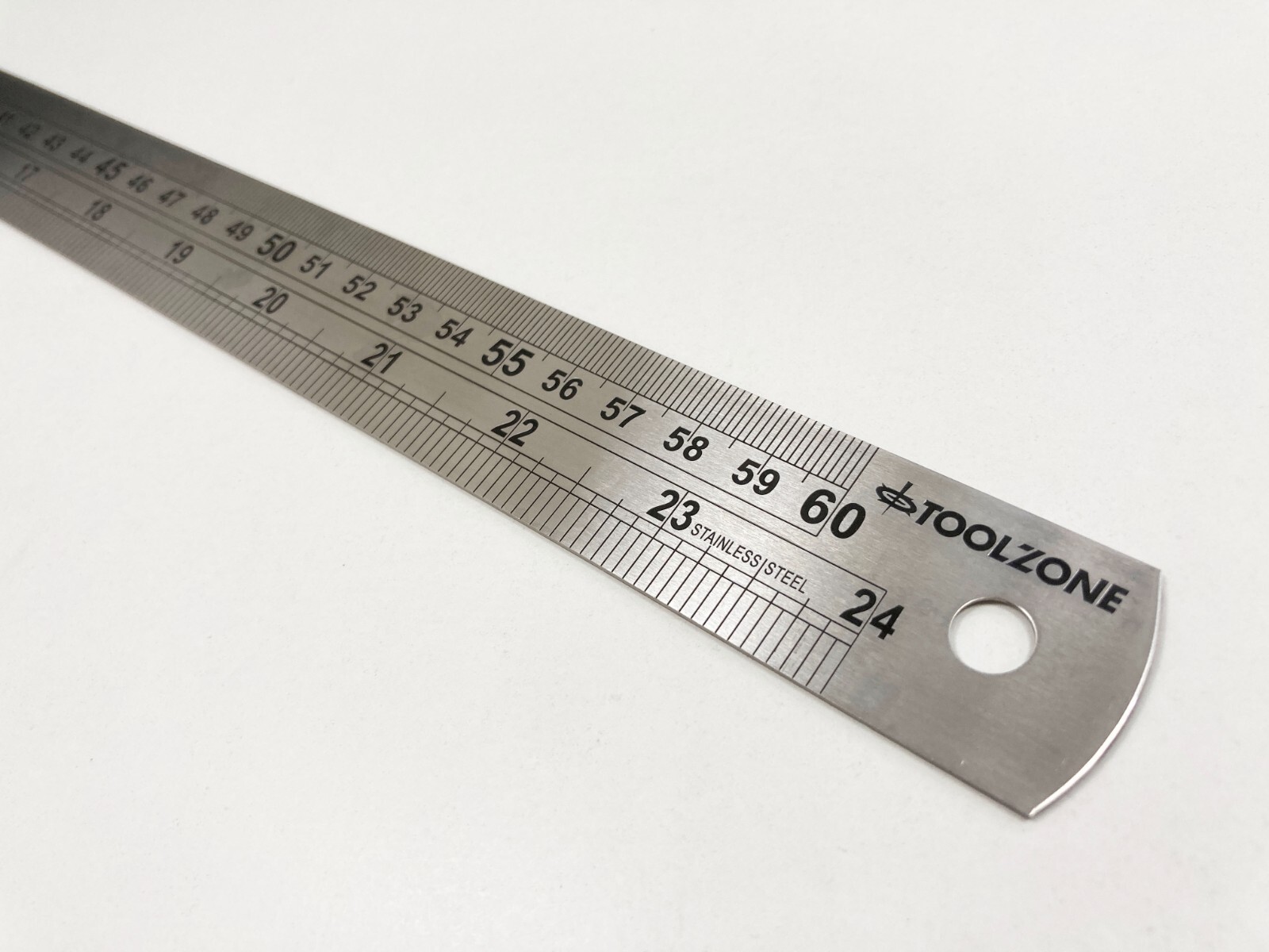 24" 60cm 600mm Stainless Steel Ruler Metal Rule Metric Imperial ...